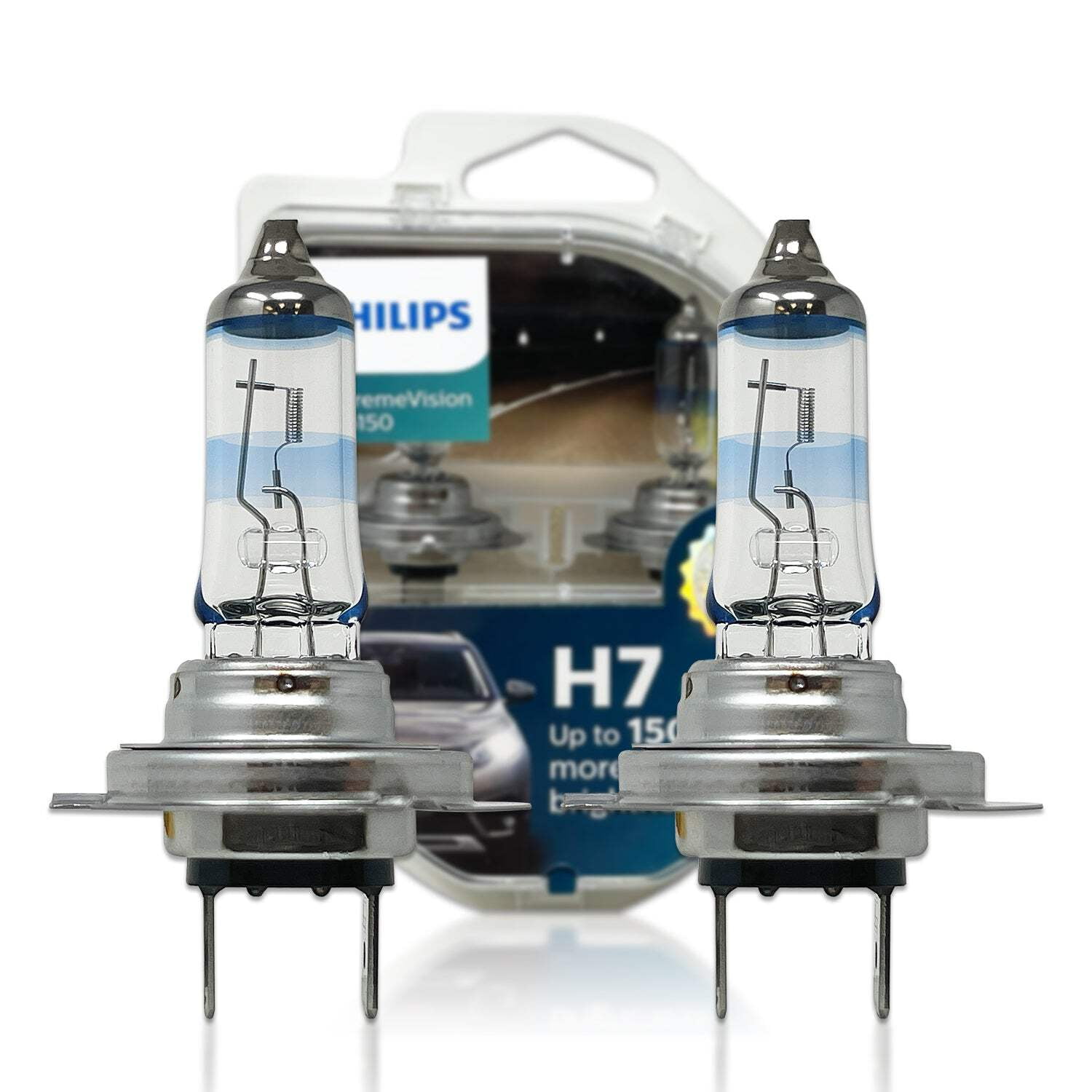 Philips X-tremeVision Pro150 H7 Halogen Headlight Bulb, Yellow ...