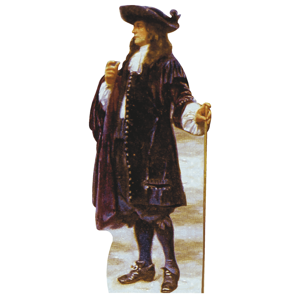 H76603 William Penn Quaker Founder of Pennsylvania Cardboard Cutout ...