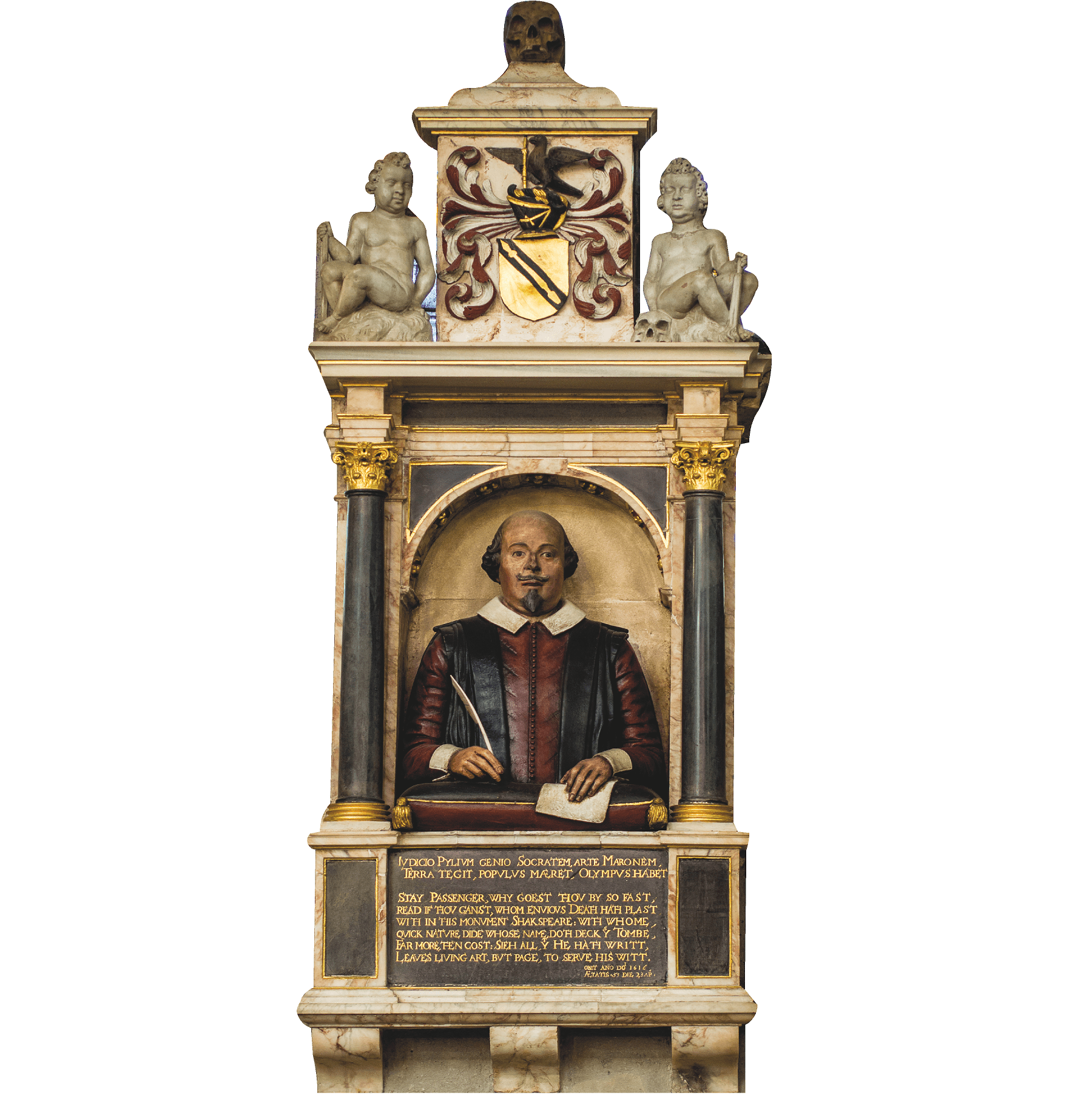 H79539 William Shakespeare Grave Funerary Monument Holy Trinity Church ...