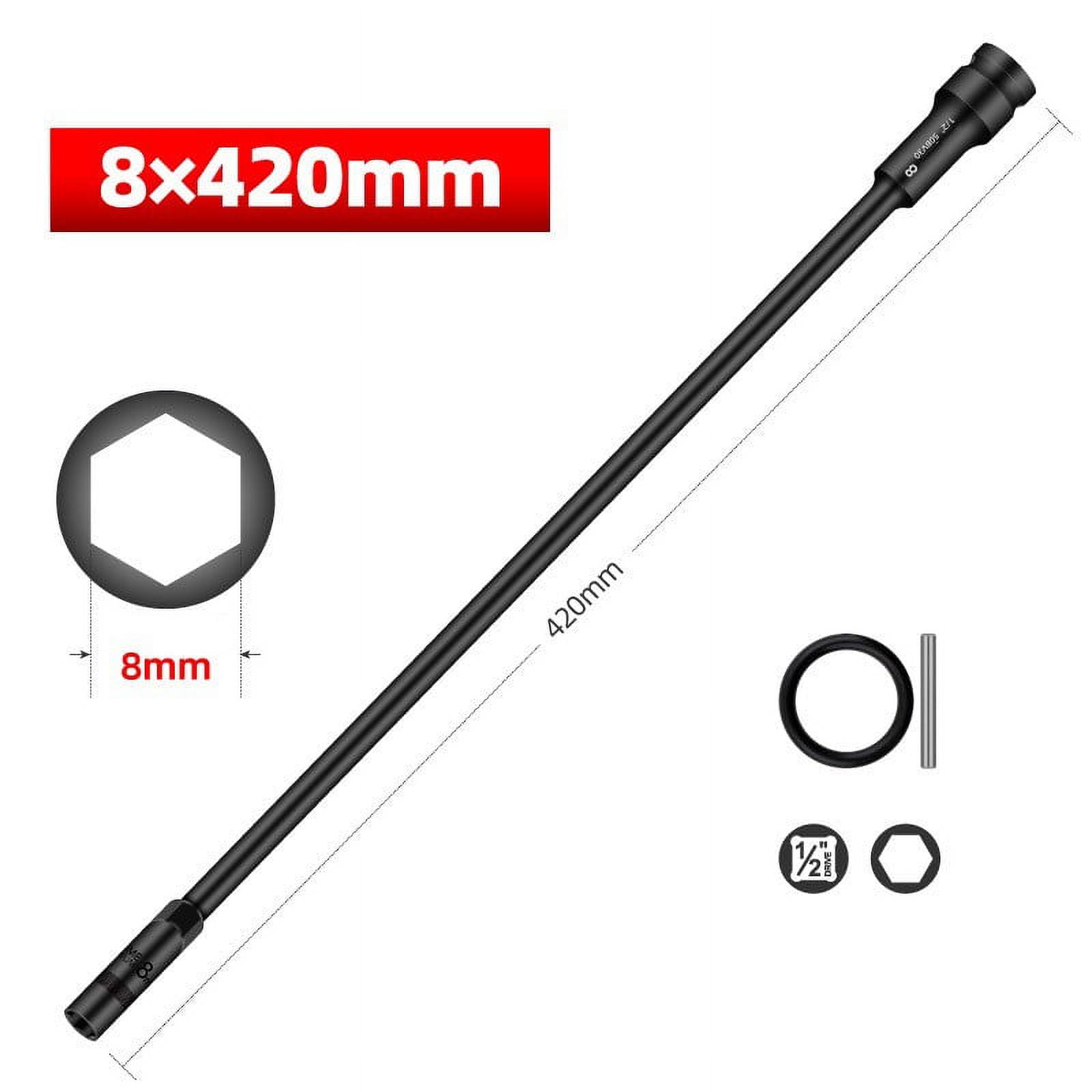 H8-14 420mm Extra long Hex Socket for Electric Wrench Automotive car ...