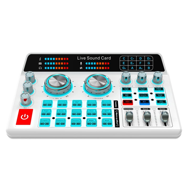 H9 Audio Mixer USB External Sound Card Headset Microphone Live ...