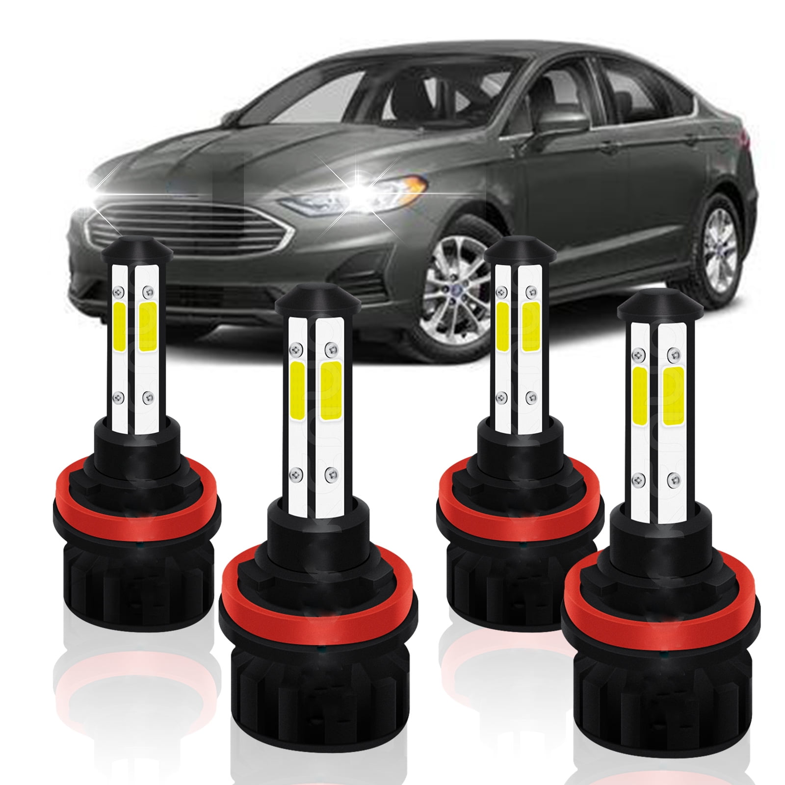 H9/H11 High Beam & H11 Low Beam LED Headlight Bulbs Combo Kit for 2019 ...