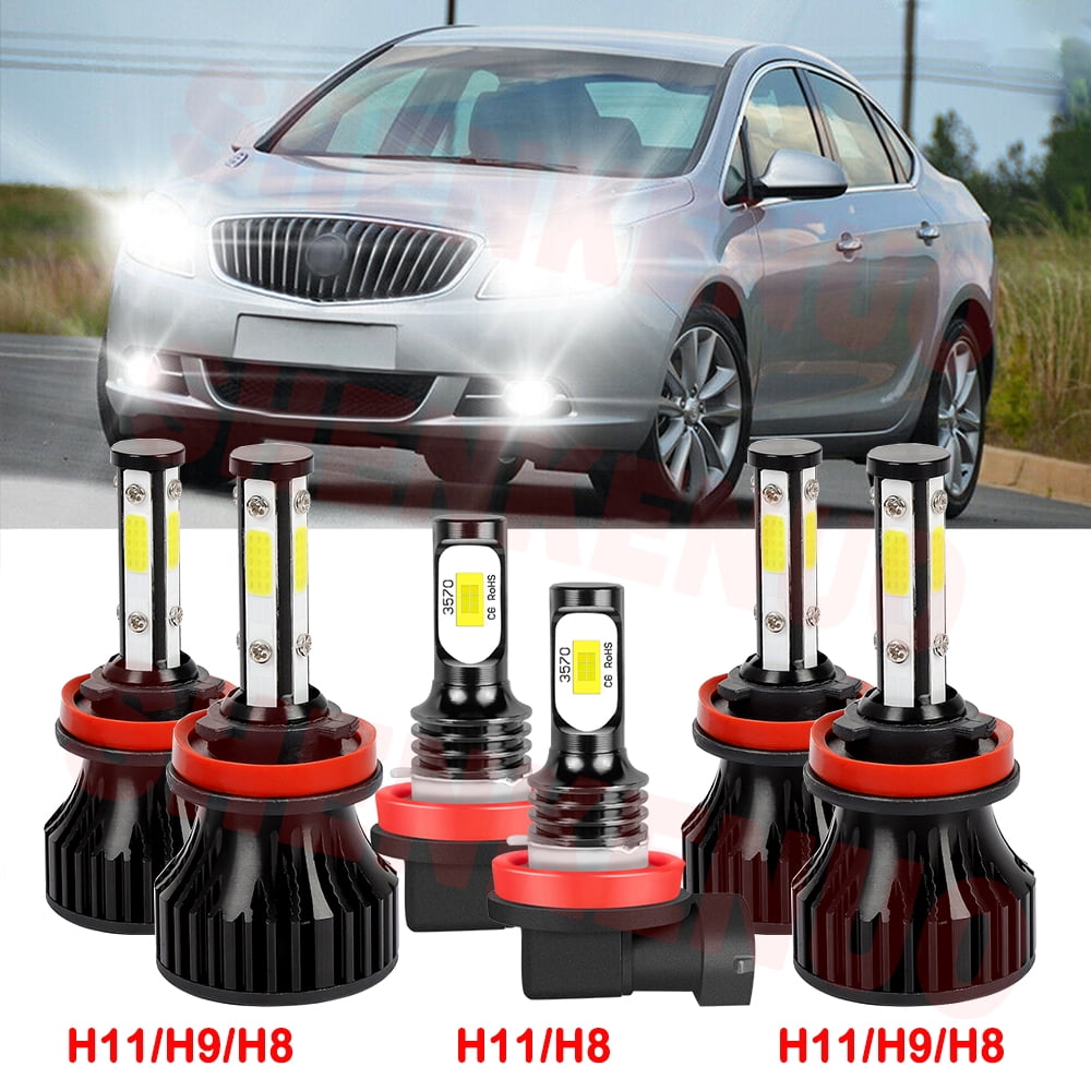 2005-2013 Buick Lacrosse High&Low Beam LED Headlights and Fog Lights ...
