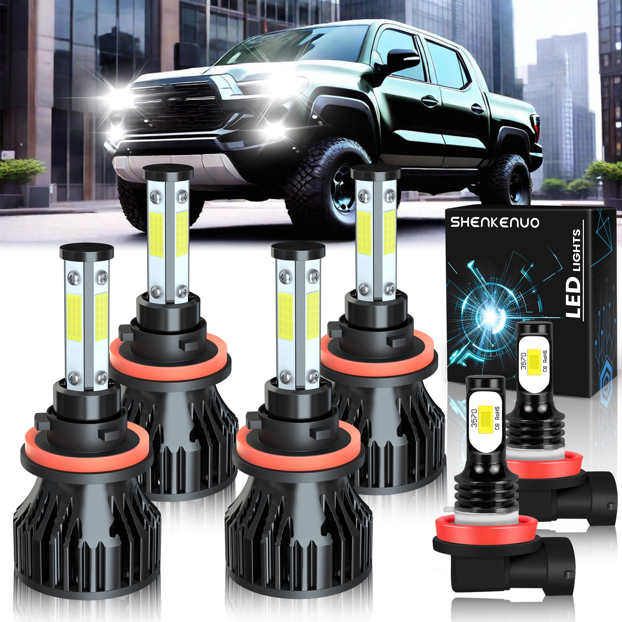 For Toyota Tacoma 2016 2017 2018 2019 2020 2021 2022 H9 H11 High&Low Beam LED Headlights Fog ...