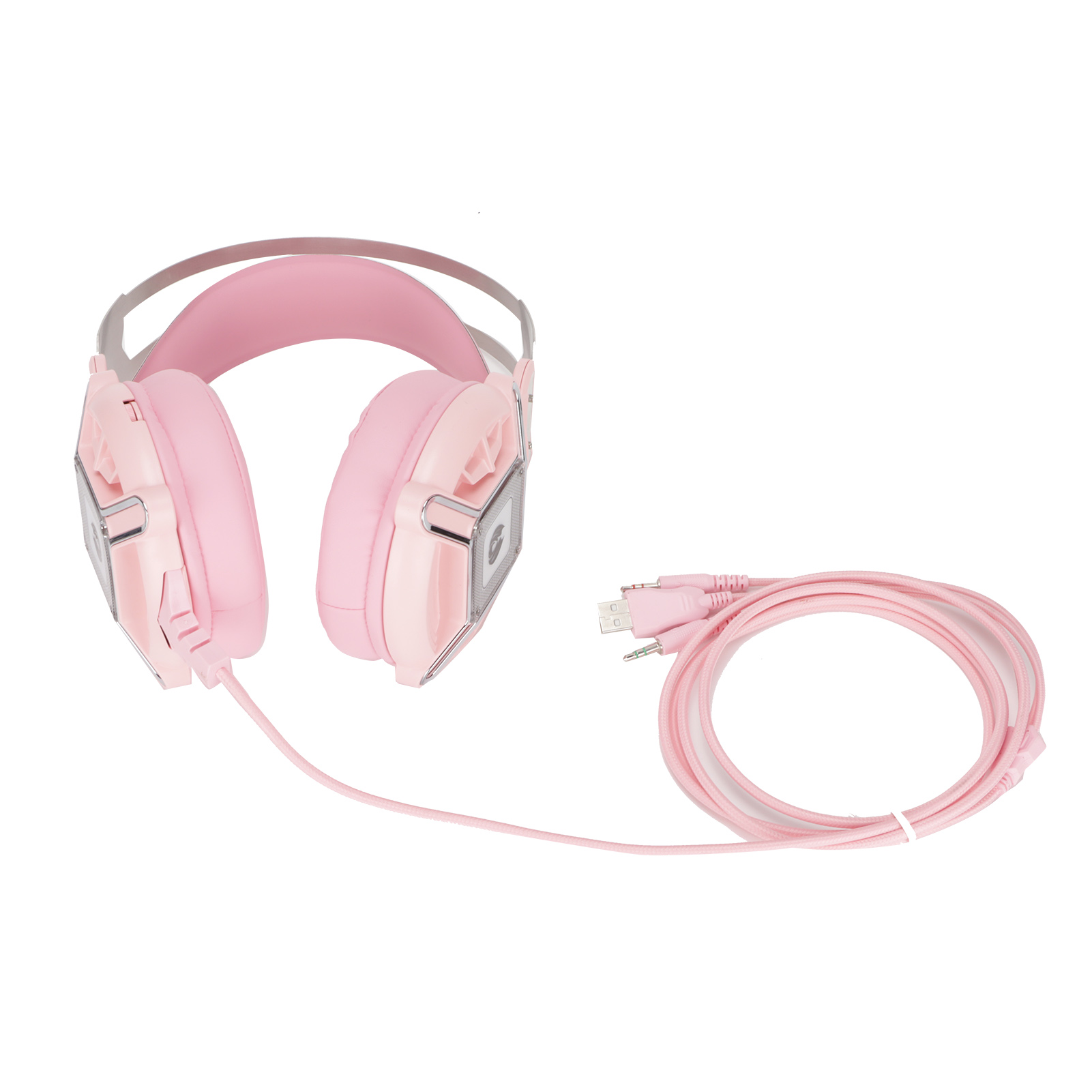 H9 Pink Game Headset 7.1 Virtual Surround Adjustable Noise Reduction E ...