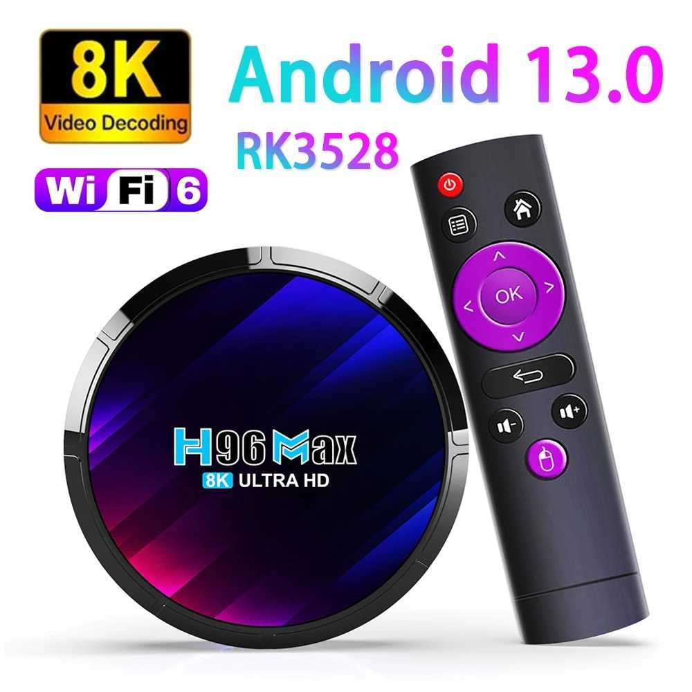 H96 MAX RK3528 8K TV BOX Android13.0 dual-band wifi6+BT network HD，4G ...