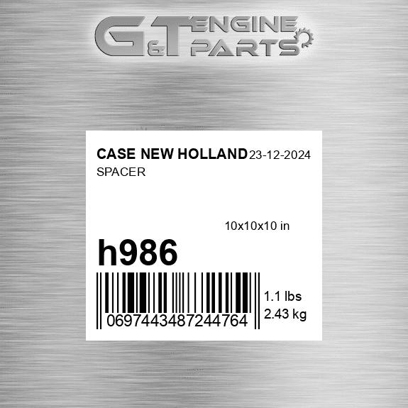 H986 SPACER fits CASE NEW HOLLAND (New OEM) - Walmart.com