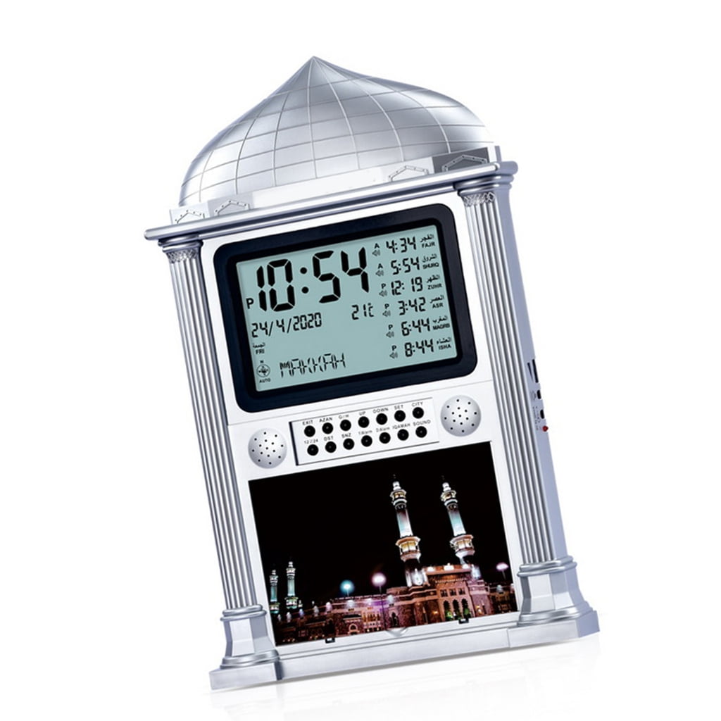 HA-4002 Contemporary Tabletop Timepiece Wall Clock Prayer Alarm Clock ...