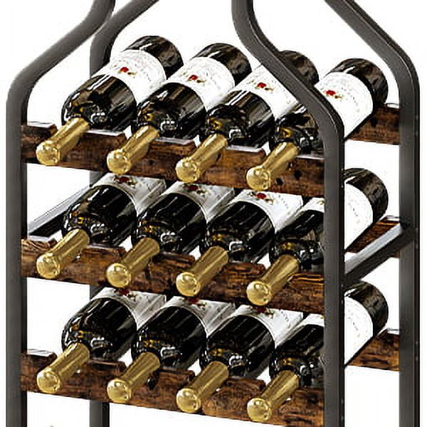 HA-EMORE Metal Wine Rack Wine Bottle Holders Stands Freestanding Floor ...