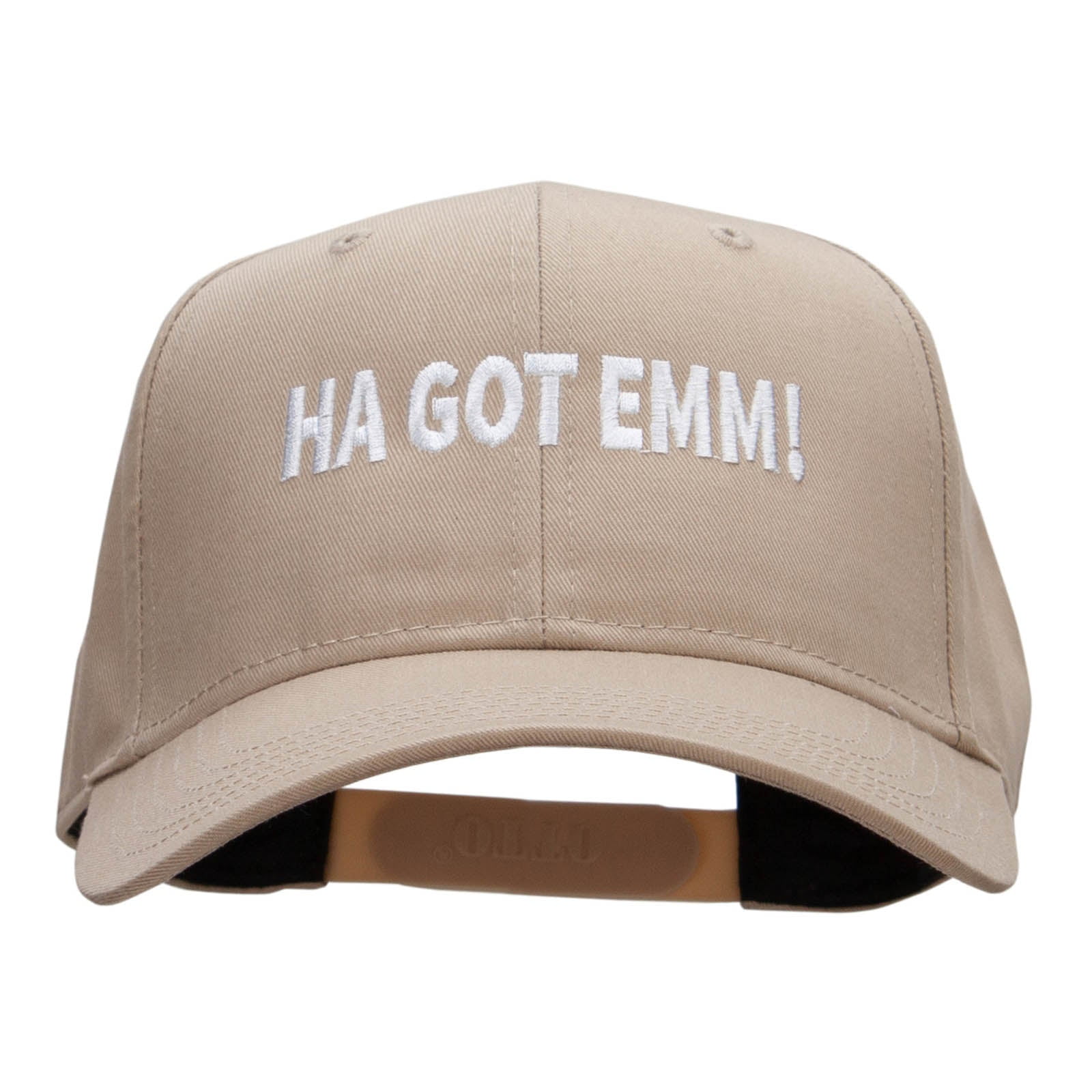 HA GOT EMM Embroidered Cotton Twill Pro Style Cap - Khaki OSFM ...