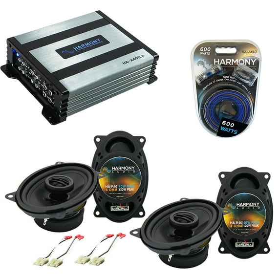HA-R46 Chevy CK Truck 88-94 4x6" 120W , 800W Speaker Sub Amp & 10 Gauge ...