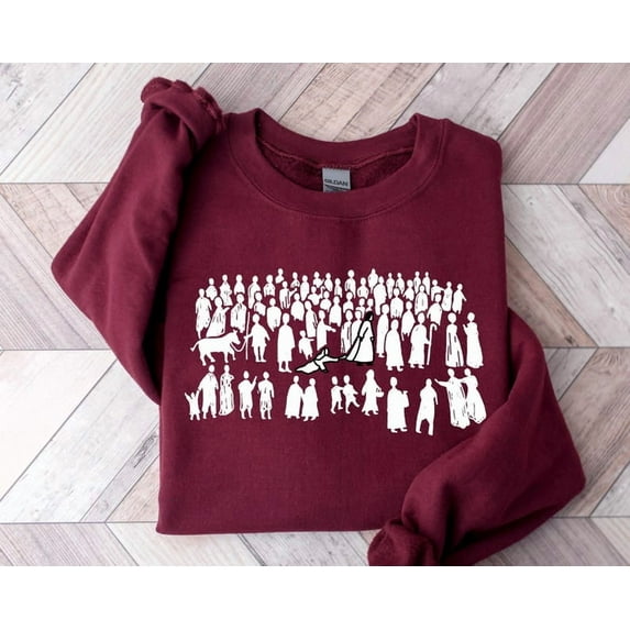 HA Sweatshirts Jesus Silhouette Crowd Scene Graphic Biblical Story ...