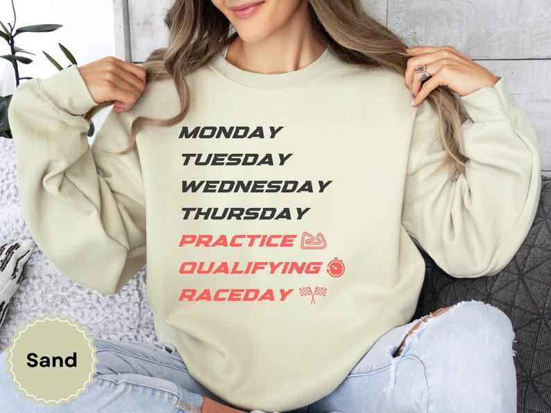 HA Sweatshirts Racing Week Schedule Graphic Practice Qualifying Raceday ...