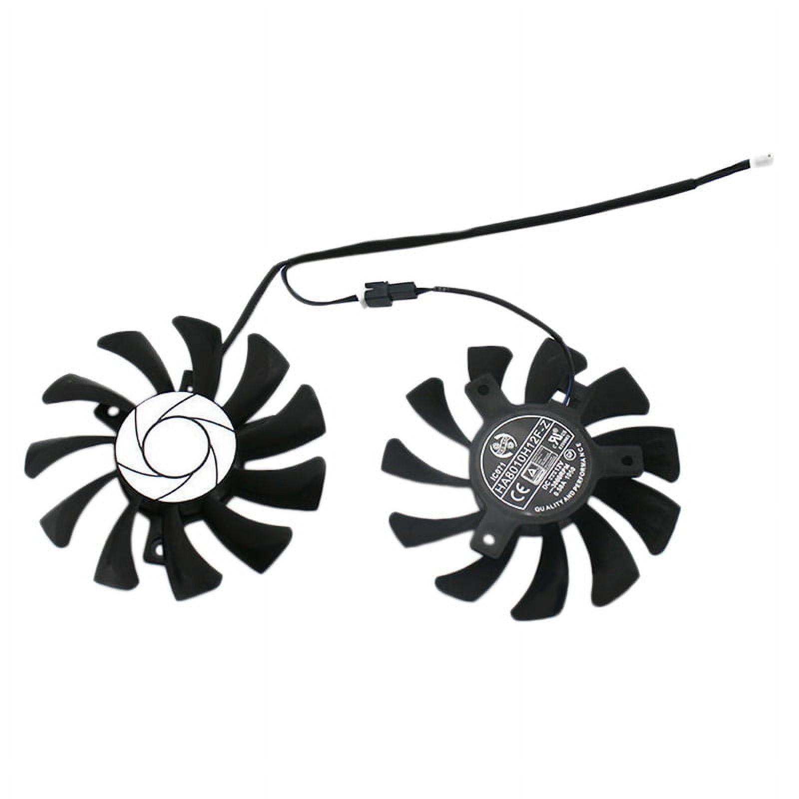 HA8010H12F-Z 75MM 2Pin GTX1050Ti GPU Cooler DUAL Fan for GTX 1050Ti GTX ...