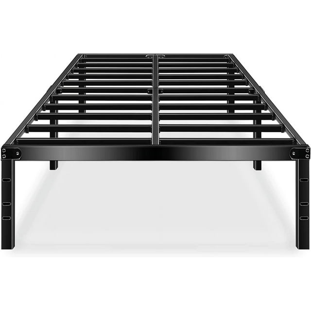 HAAGEEP 18 inch Full Bed Frame No Box Spring Needed, Tall Platform ...