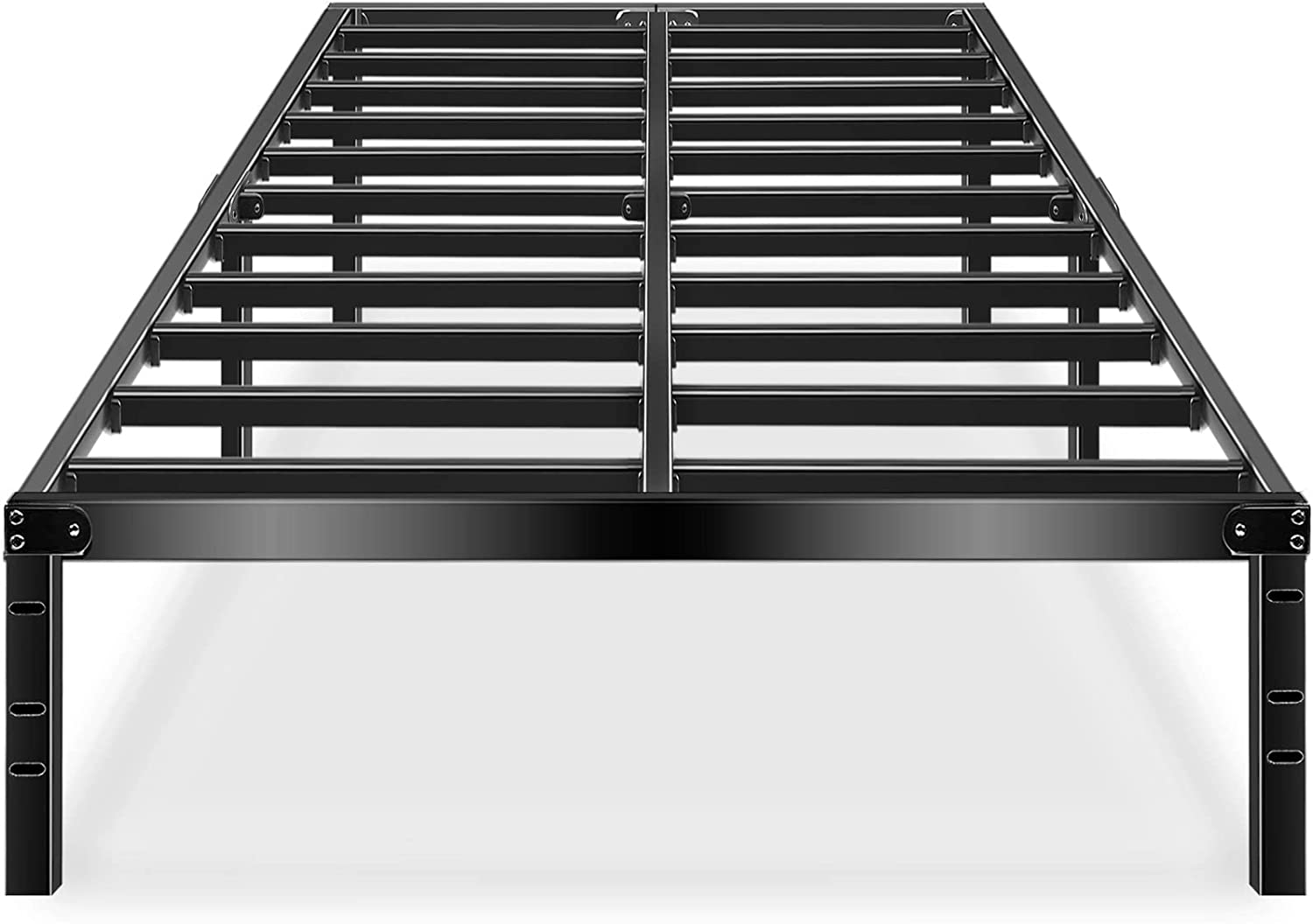 KingSo Black Metal Platform Bed Frame with Storage 14 Inch Heavy Duty ...