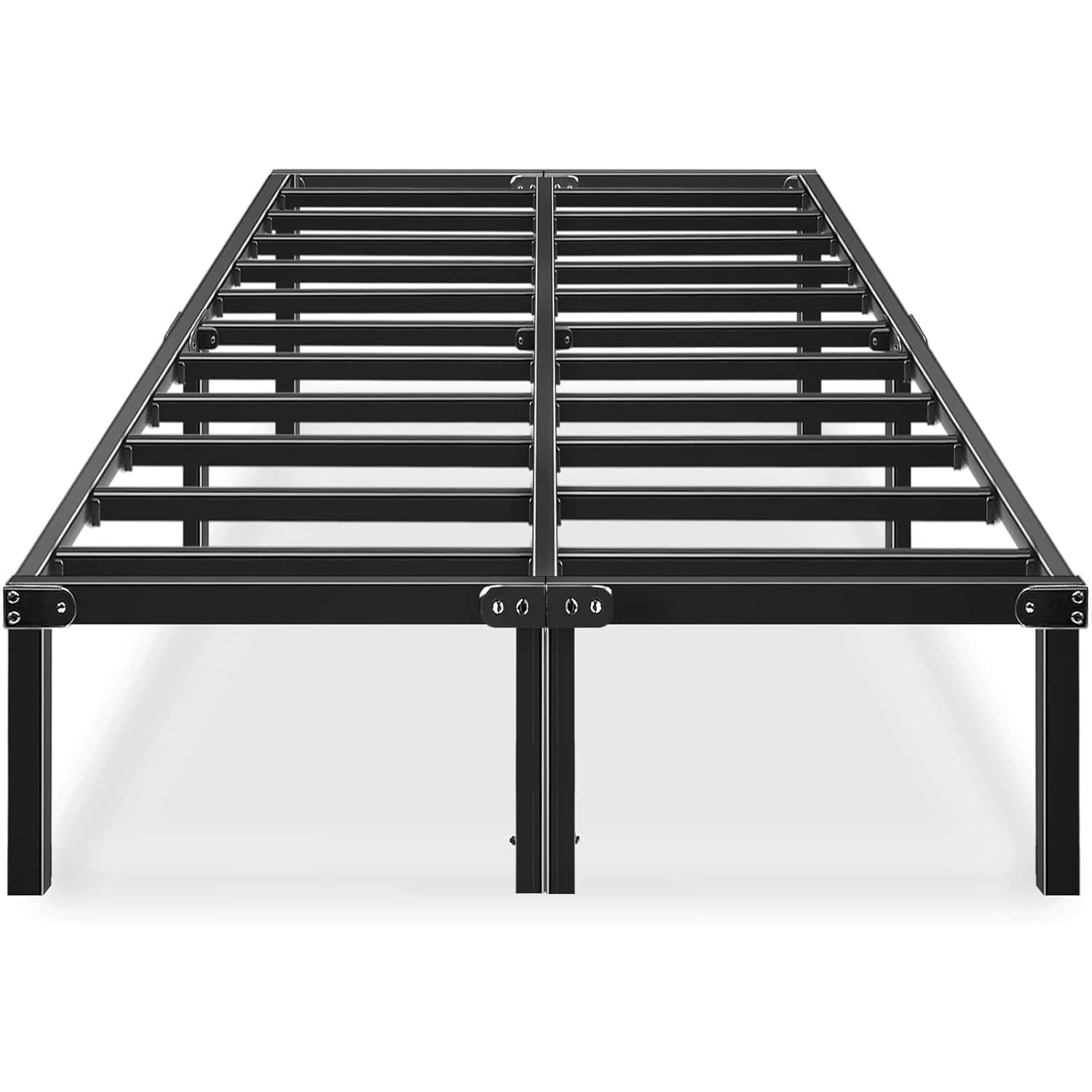 HAAGEEP Metal Platform Bed Frame Queen Size Heavy Duty 14 Inch Beds No Box Spring Steel Slat ...
