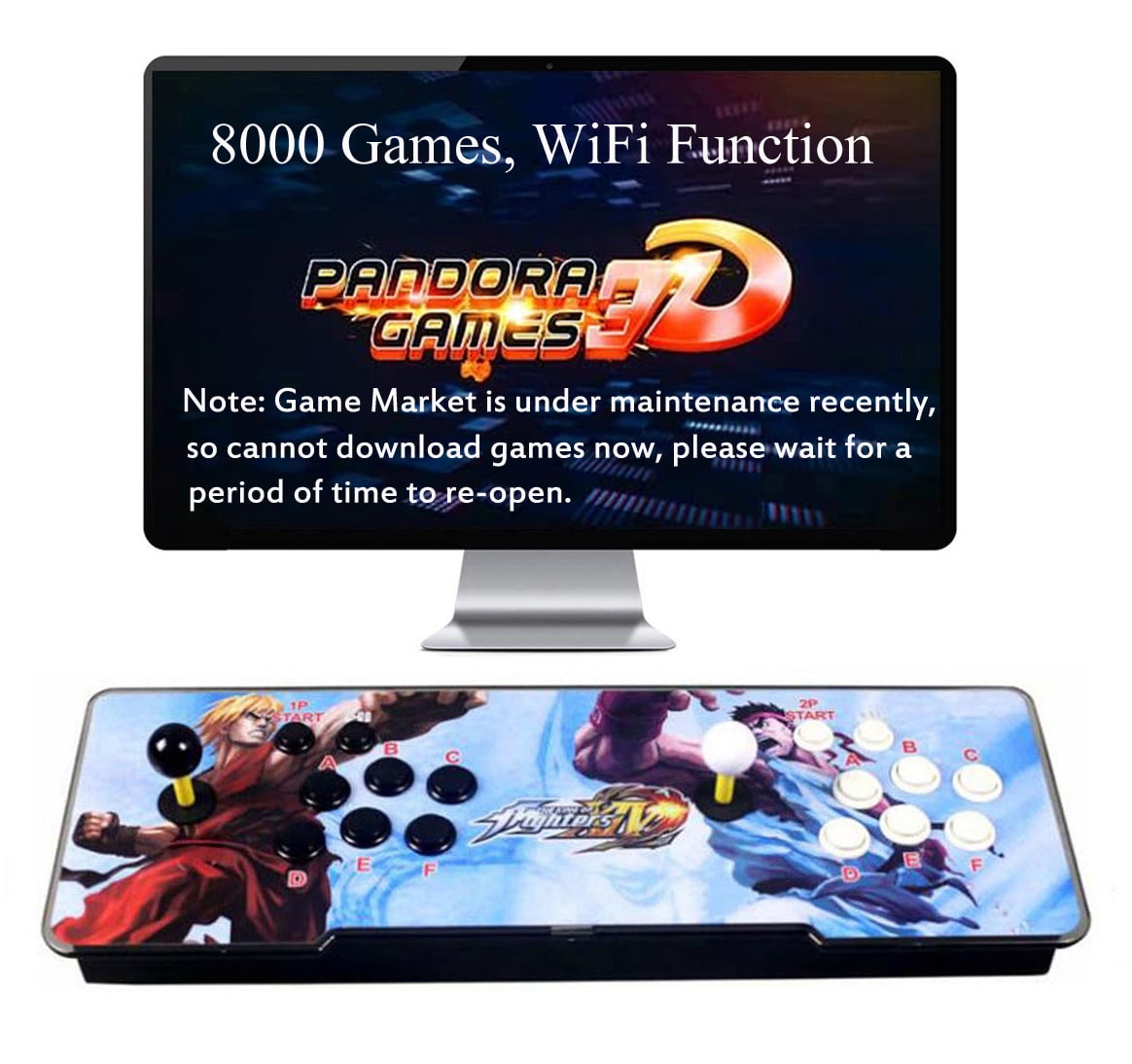 Haamiiqii Retro Arcade Game Console Wifi 3d Pandoras Box Built In 8000