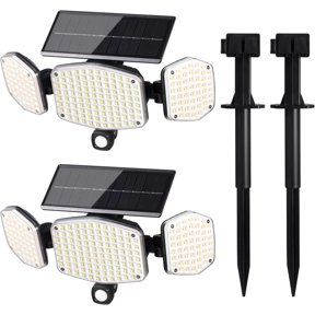 Beyond Bright, Motion Activated Solar Flood Light, 270° Beam Spread ...