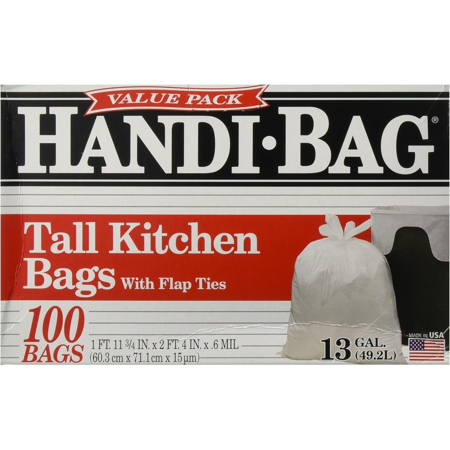 HAB6FK100 Super Value Pack, 13 Gallon,0.6 Milliliters, 1 FT x 11 in ...