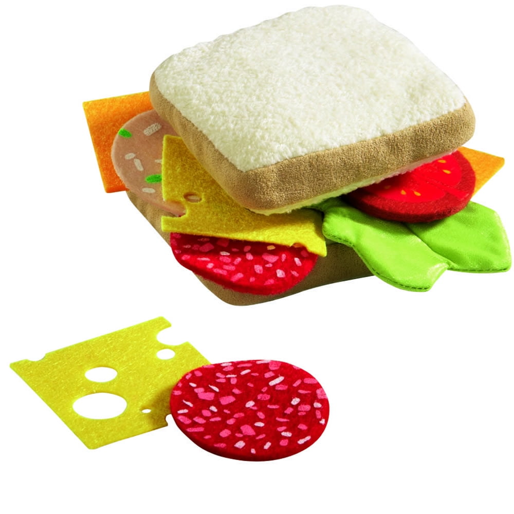 HABA Soft Sandwich Play Food Set - 12-Piece Toy Kitchen Accessories ...