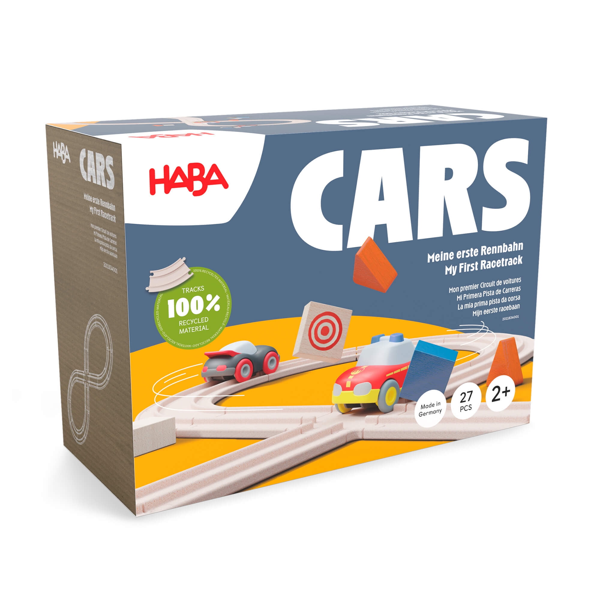 HABA Cars - My First Racetrack, 27 Piece Sustainable Kids' Race Track ...