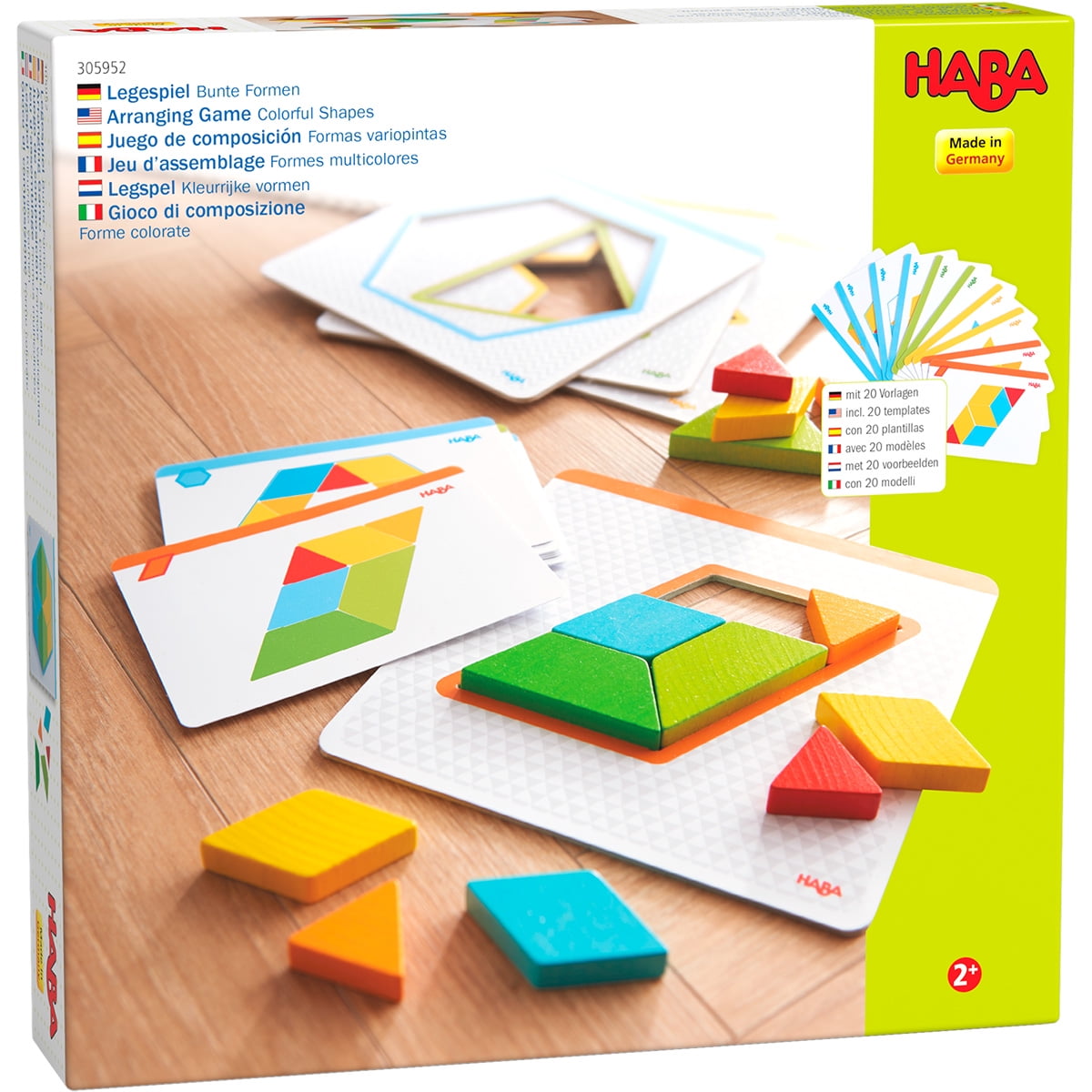 HABA Colorful Shapes Beginner Tangrams Pattern Blocks Wooden Arranging ...