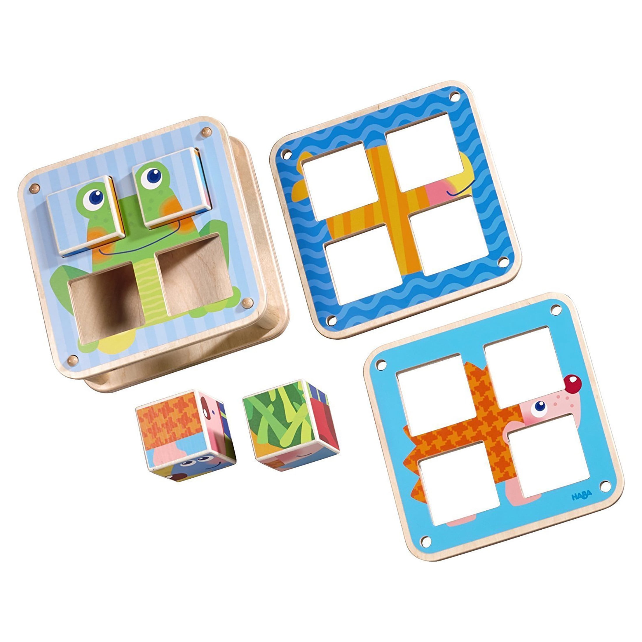 HABA Cubes Puzzle Garden Animals Toy - Walmart.com
