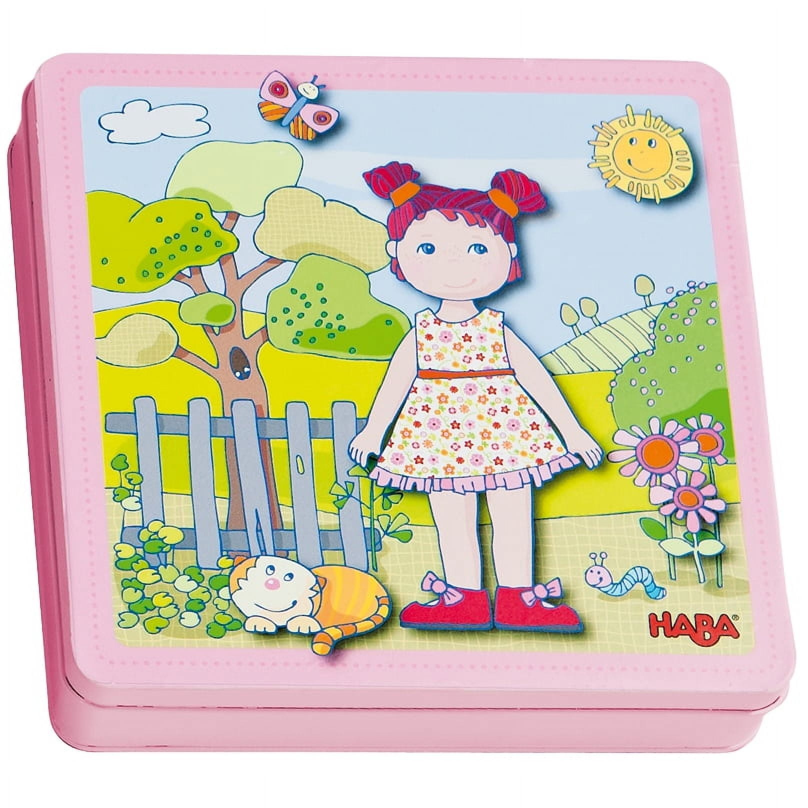 HABA Kid Play Toys: Dress-up Doll Lilli Magnetic Game with 54 Pieces ...