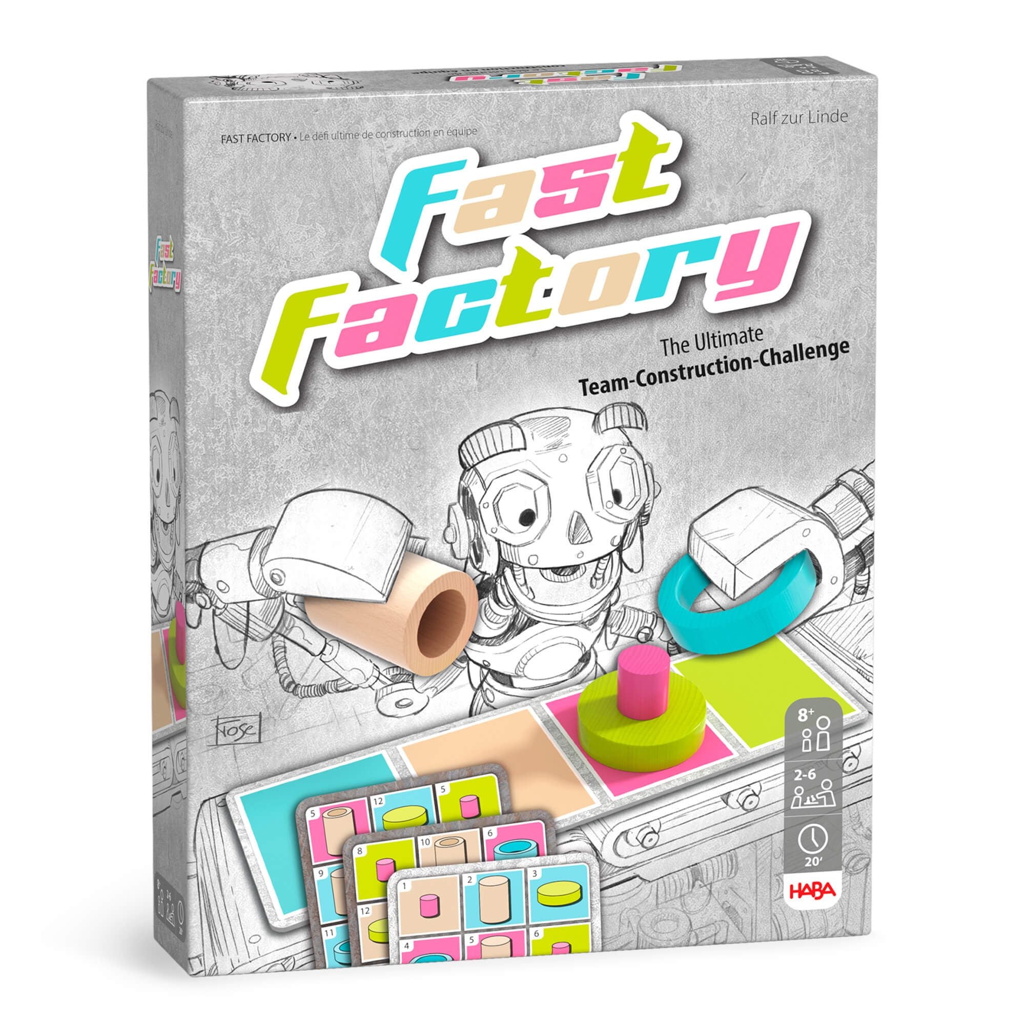 HABA Fast Factory: Robot-Themed Sequence Board Game, Ideal Family Board ...