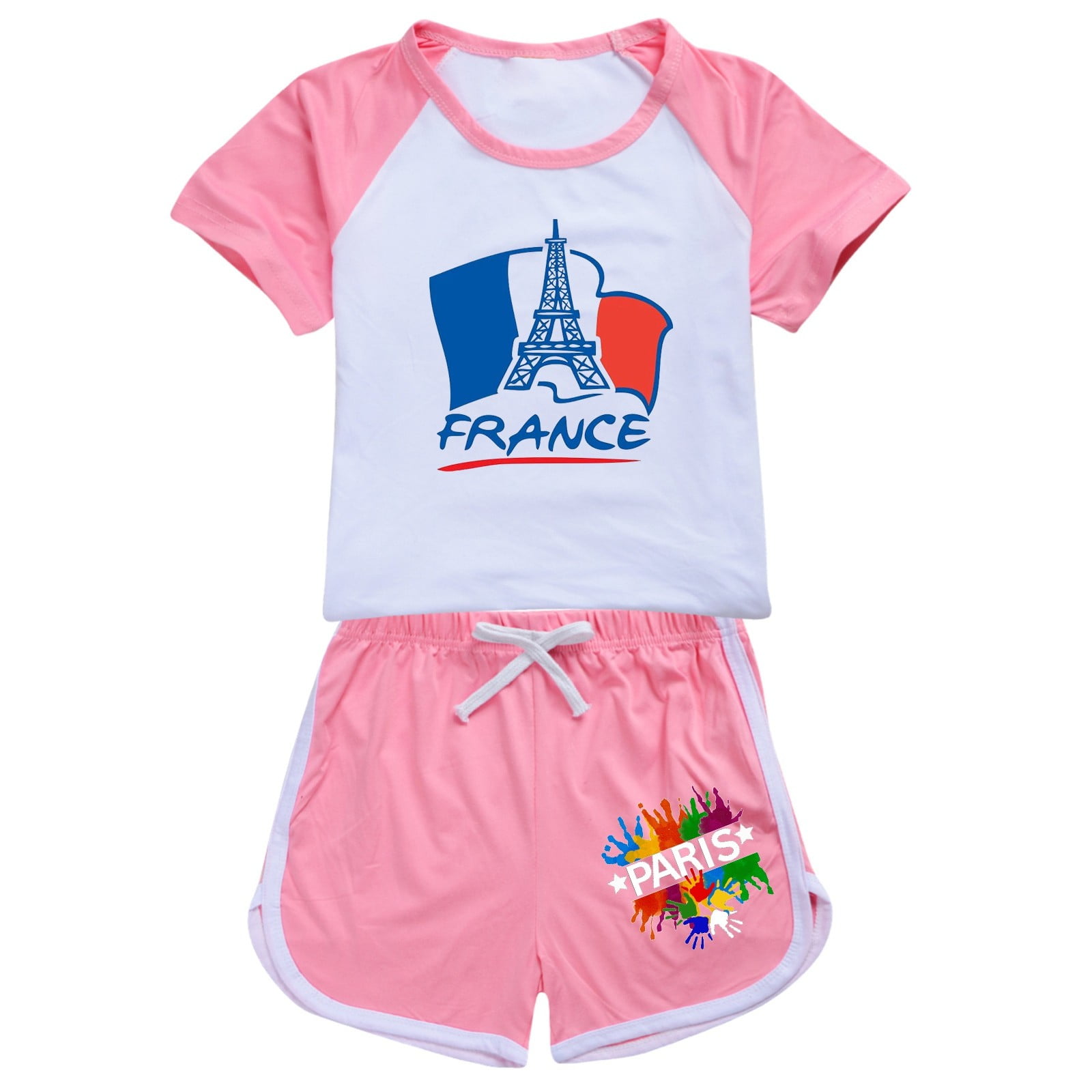 HABDGIKS 2025 Shorts Set Toddler Girl Outfit Summer Cute Short Sleeve ...