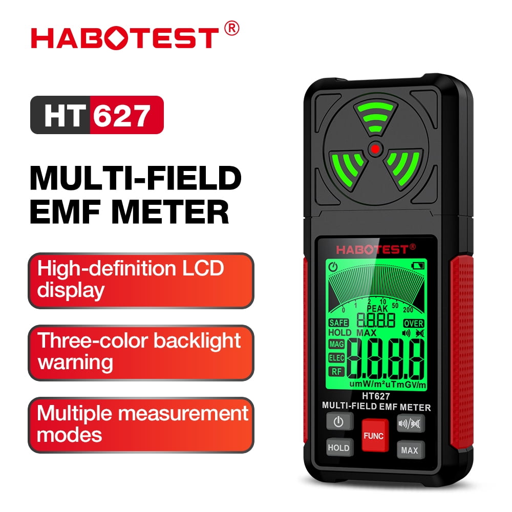 HABOTEST HT627 Multi-Field EMF Meter Detector: 3-in-1 Portable ...