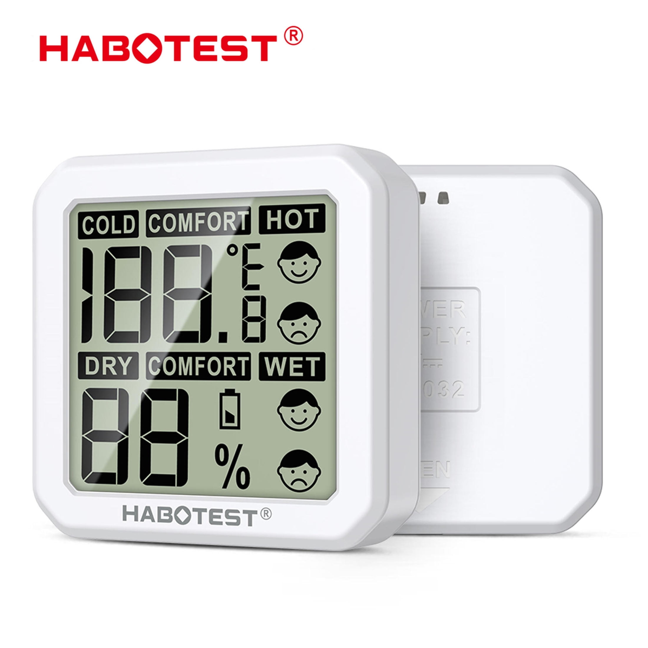 HABOTEST Indoor Digital Thermometer, Touch LCD Portable Hygrometer with ...