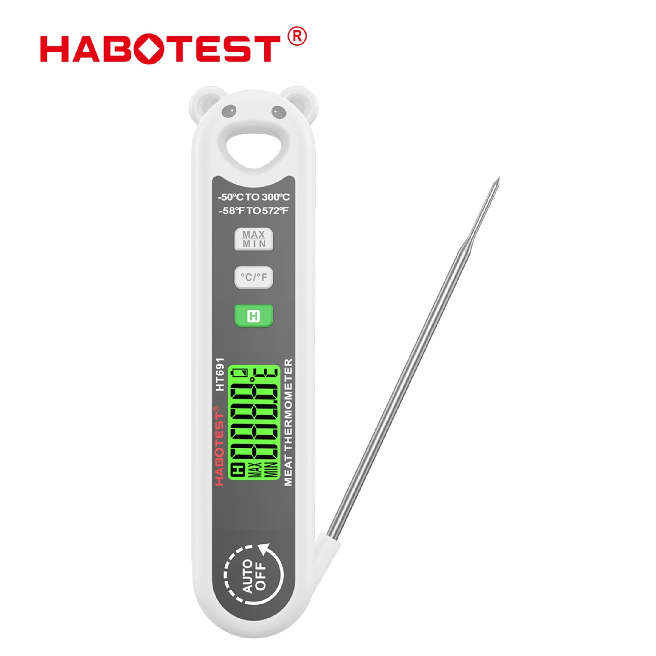 HABOTEST Meat Thermometer, Instant Read Digital Cooking Thermometer ...