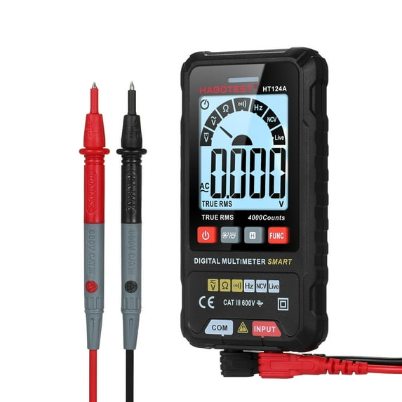 HABOTEST Multimeter,Voltmeter Test Pen Screen 600V DC 600V DC Voltmeter ...