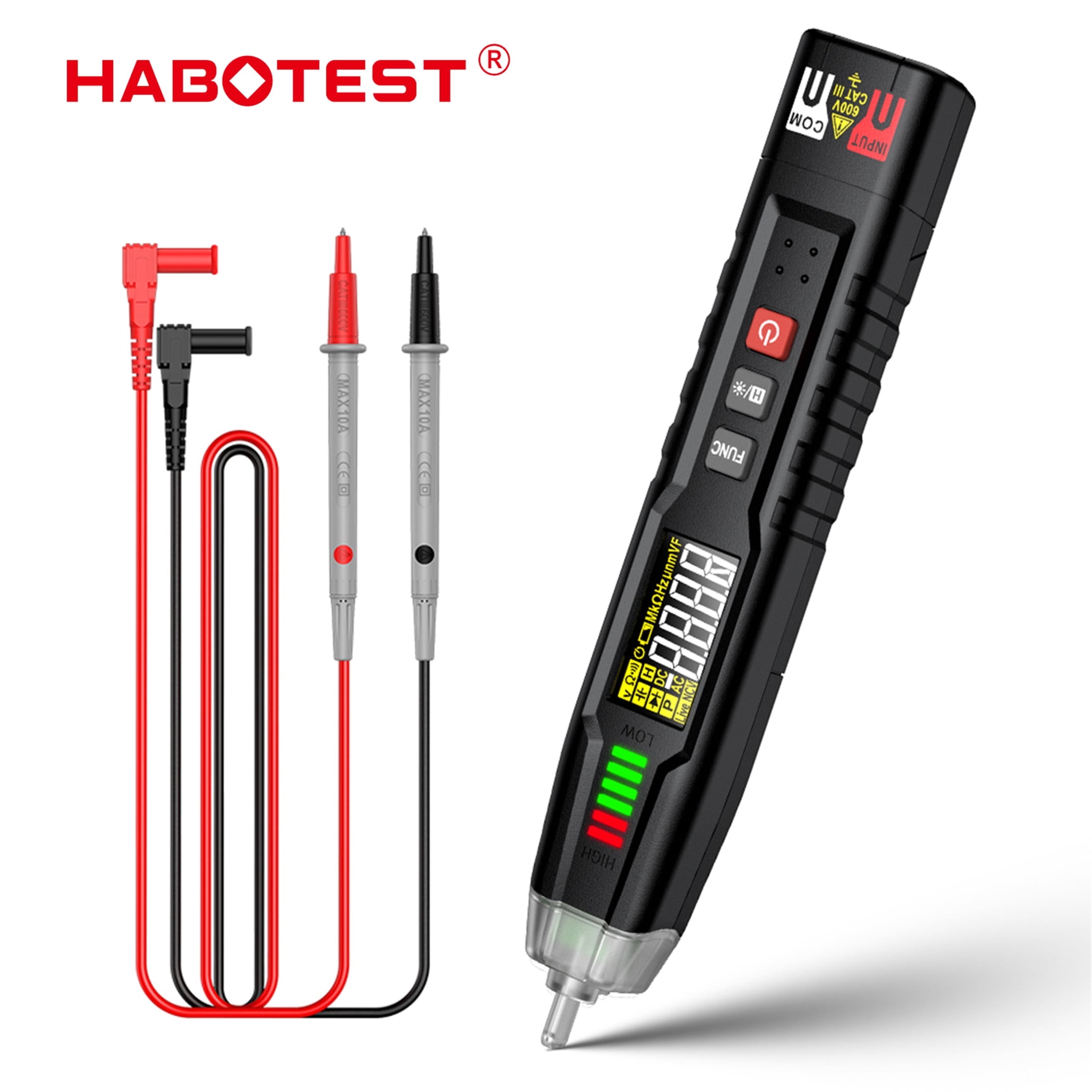 HABOTEST Smart Digital Multimeter 4000 Counts Intelligent Professional ...