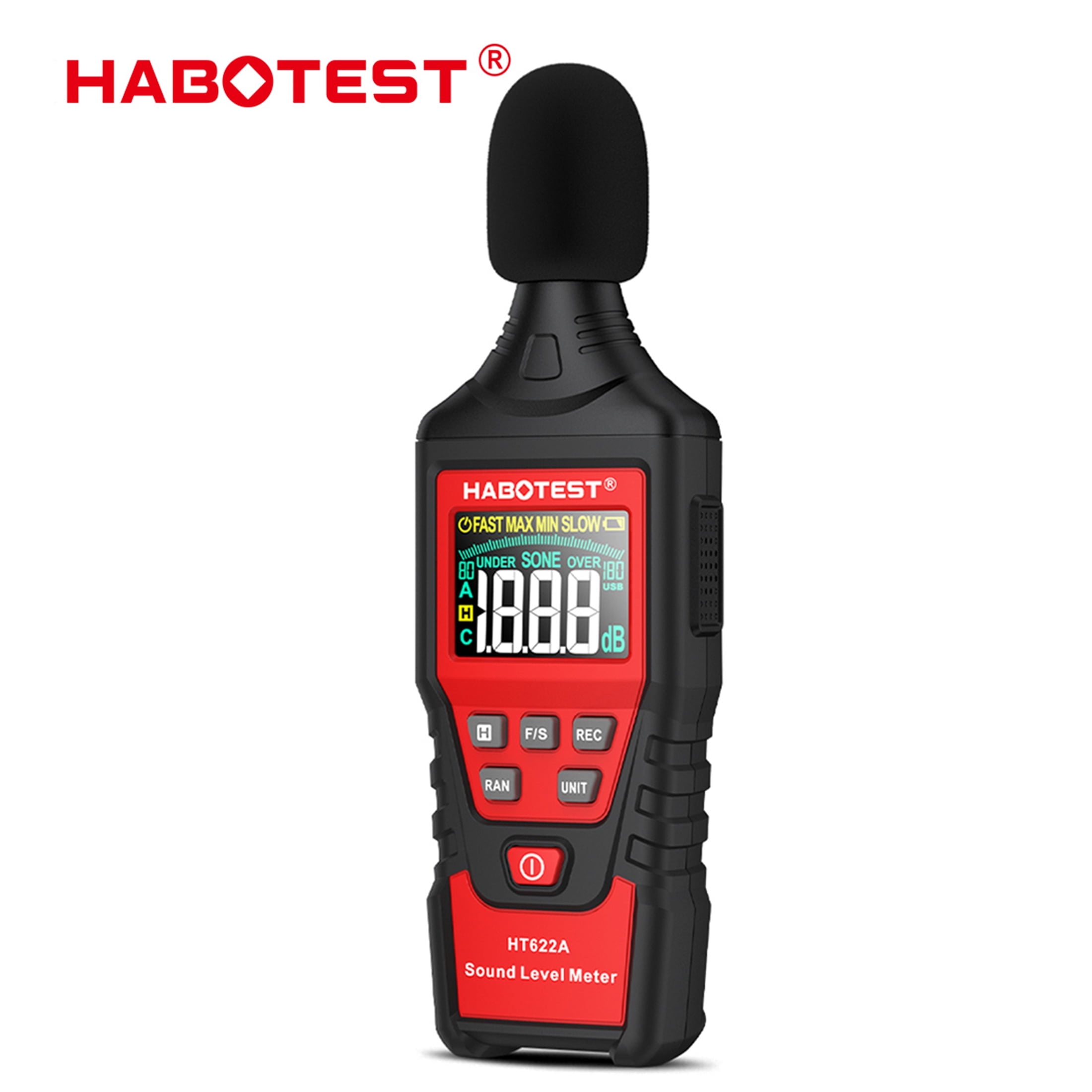 HABOTEST Sound Noise Meter,Decibel Meter, Noise Dosimeter Audio Logger ...