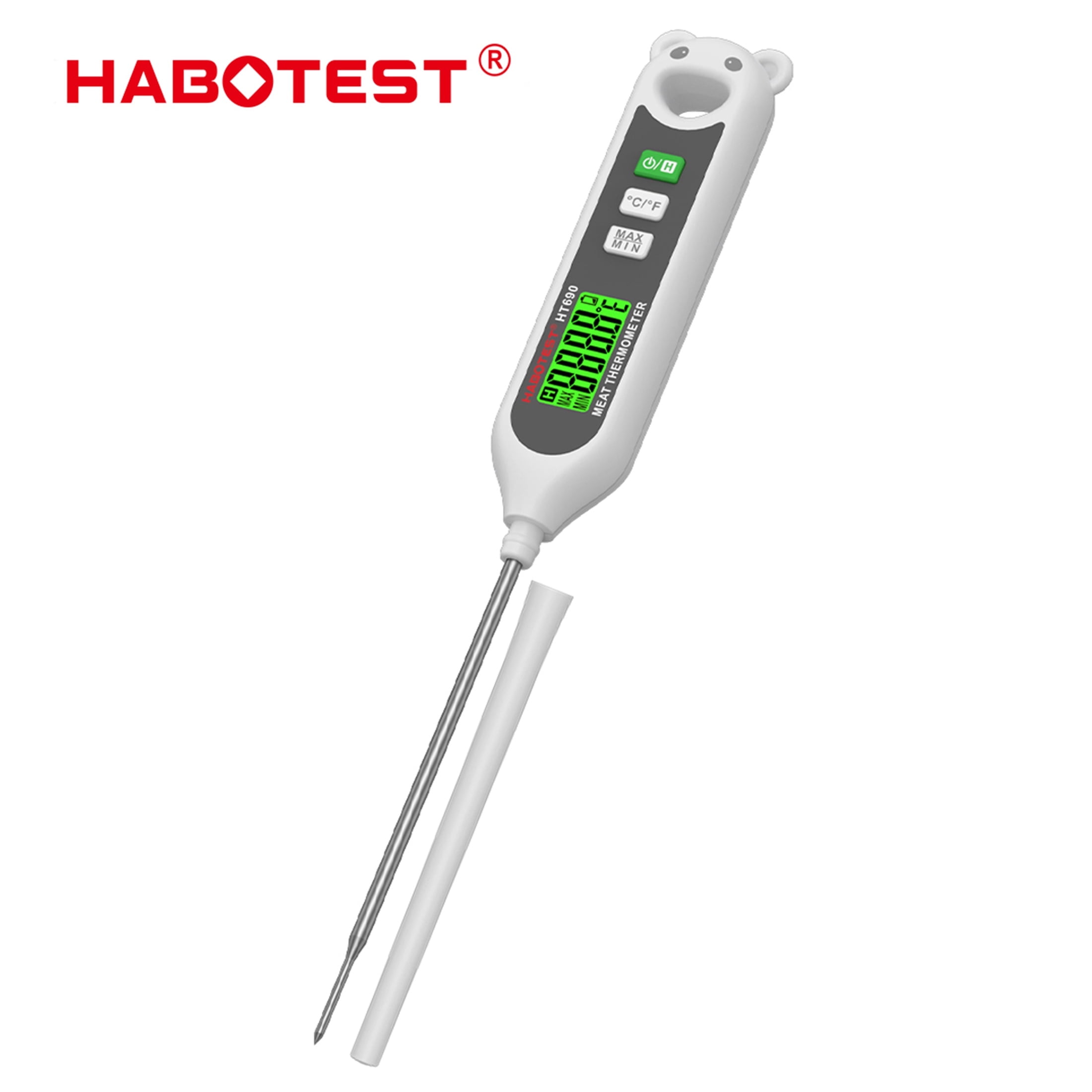 HABOTEST Waterproof Digital Meat Thermometer with Stainless Steel With ...