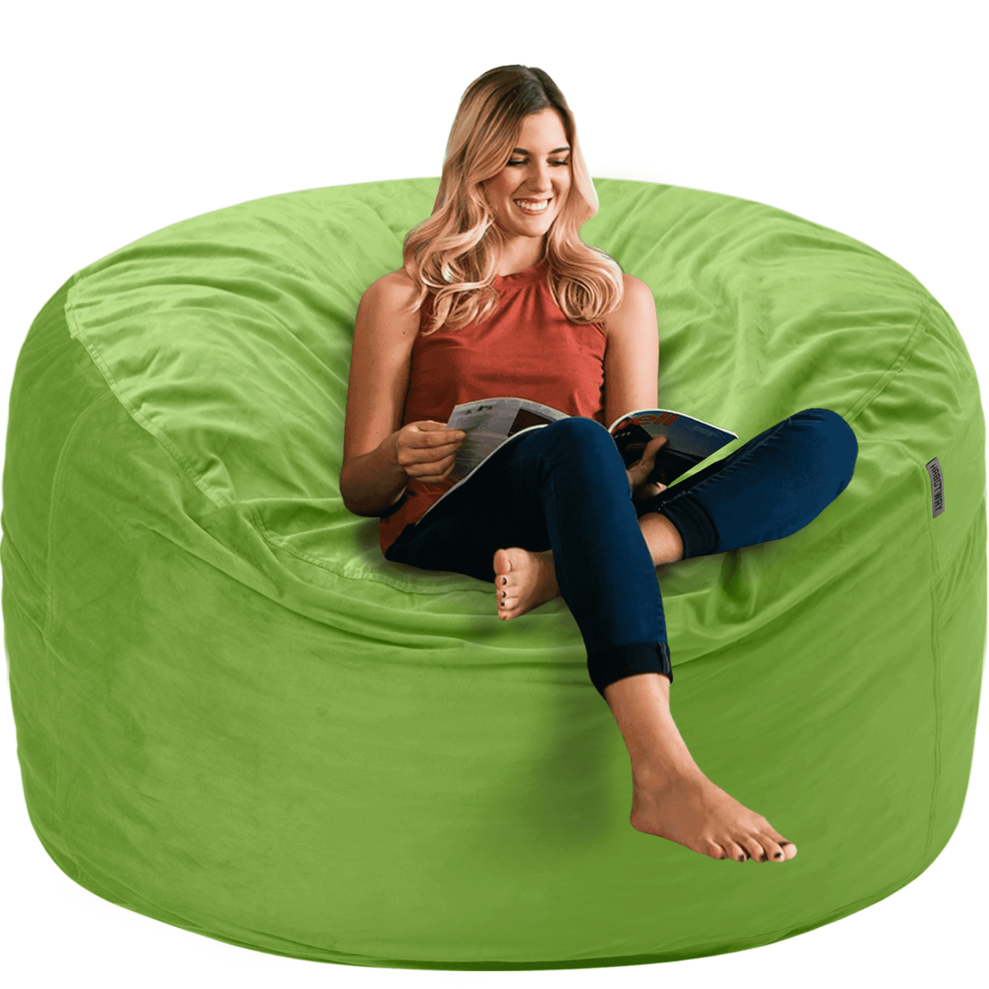 HABUTWAY Bean Bag Chair 3Ft Luxurious Velvet Ultra Soft Fur with High ...