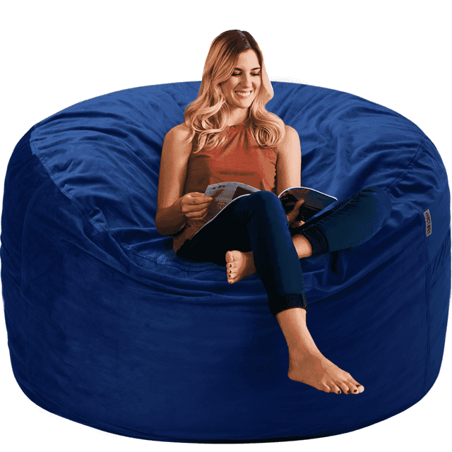 Congermom Bean Bag Chair 3Ft Luxurious Velvet Ultra Soft Fur with High ...