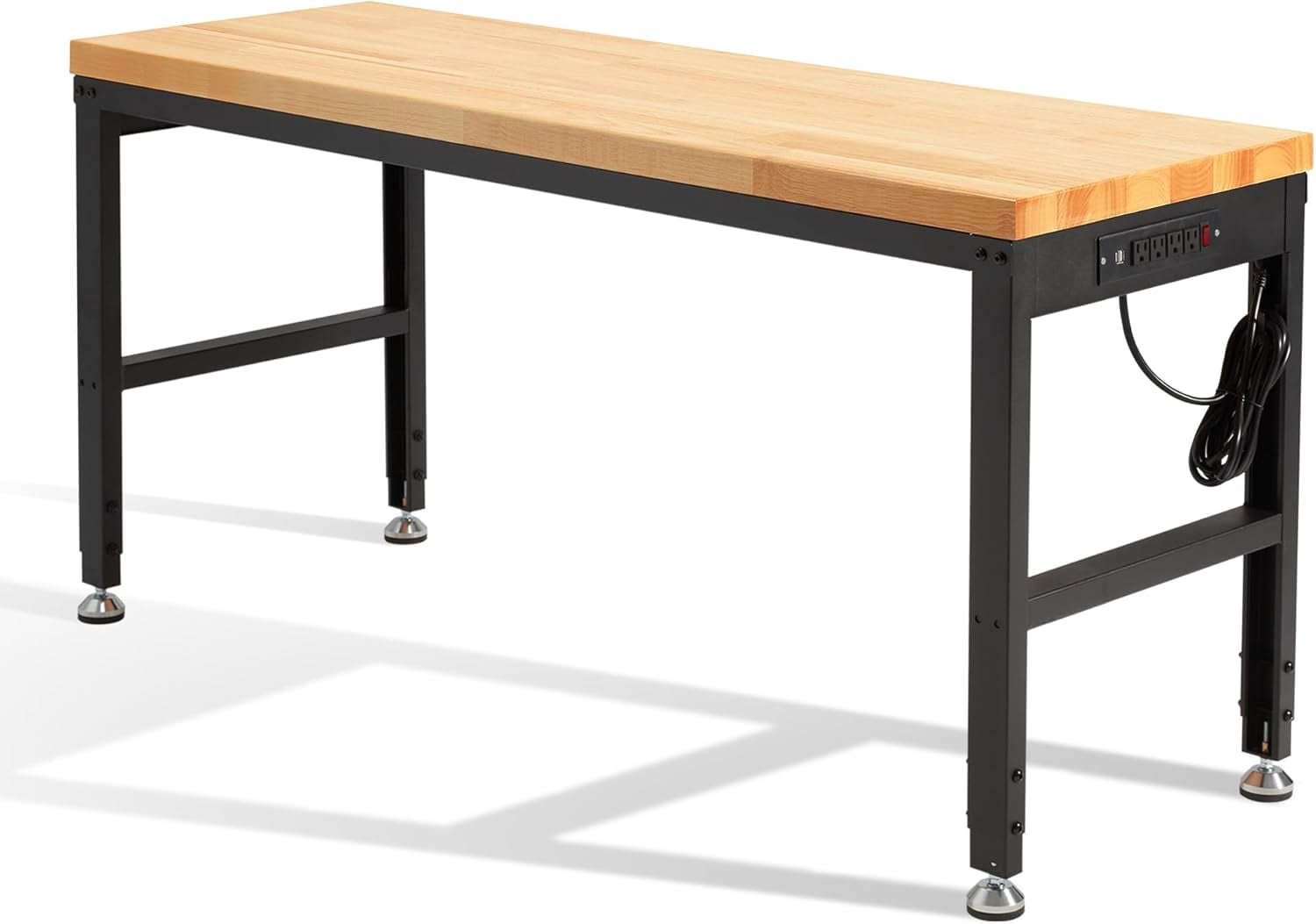 HABUTWAY Height Adjustable Workbench, 60"x20" 2000 Lbs Capacity Solid ...