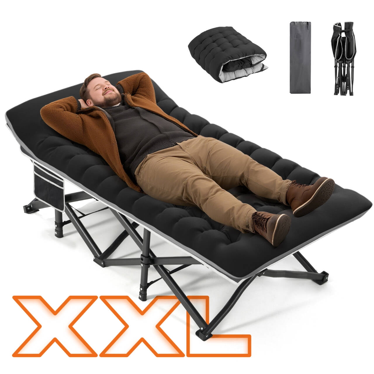 HABUTWAY Portable Camping Cot, 32" Extra Wide Camping Cots for Adults ...