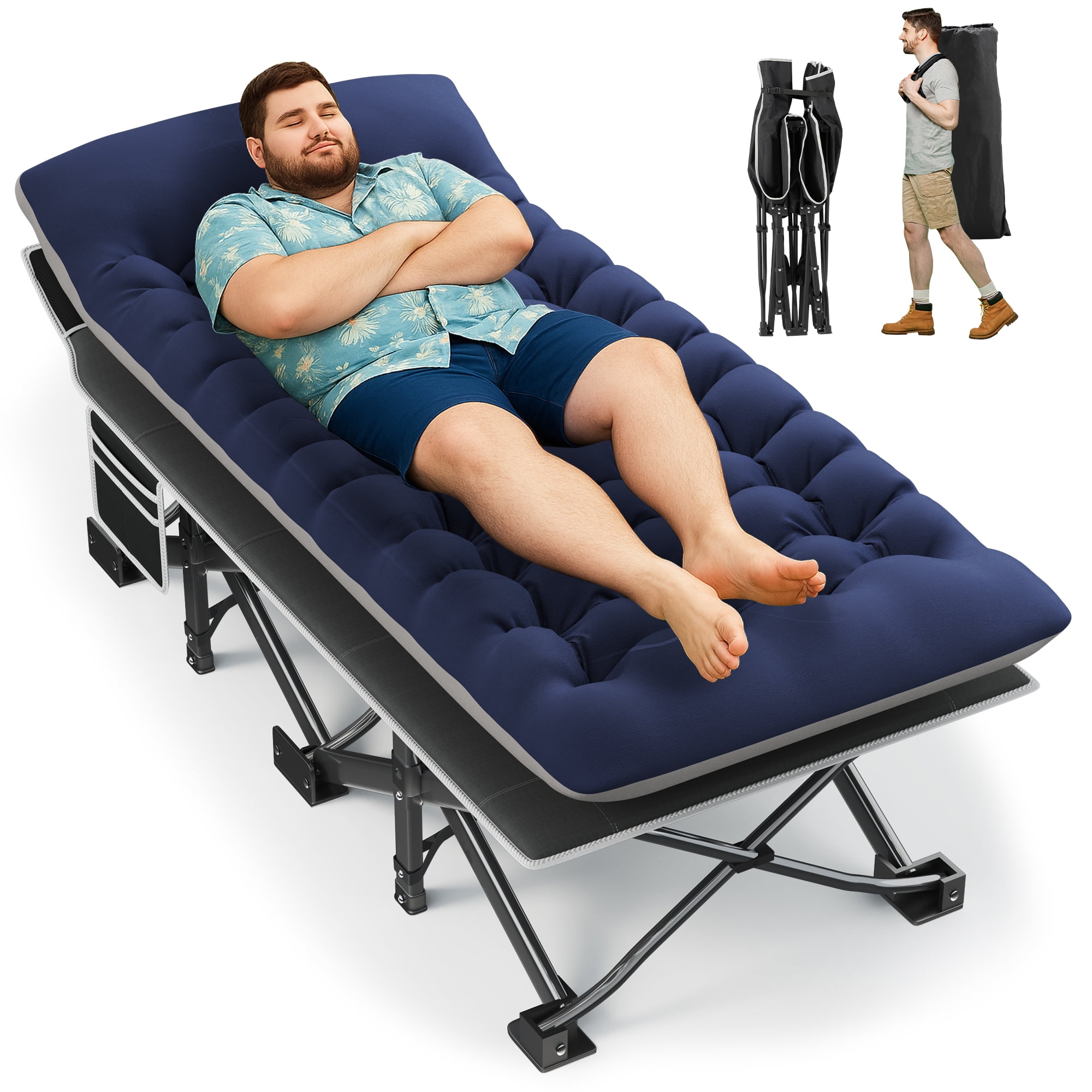 HABUTWAY Portable Camping Cot, 32" Extra Wide Camping Cots for Adults ...