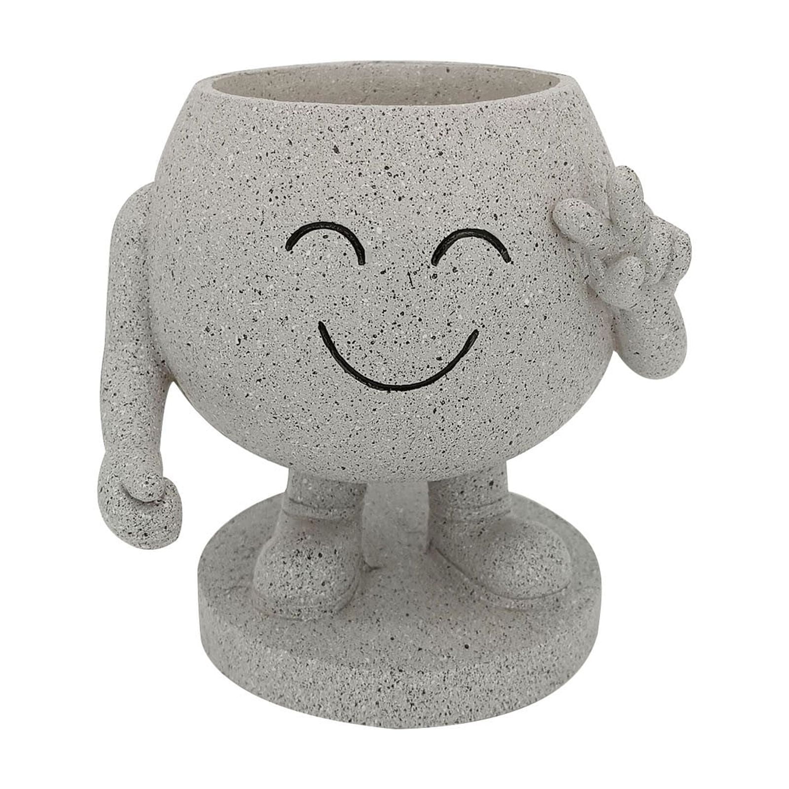 HACHUM Biye Smiling Little Man Flower Pot Cute Meaty Garden Courtyard ...