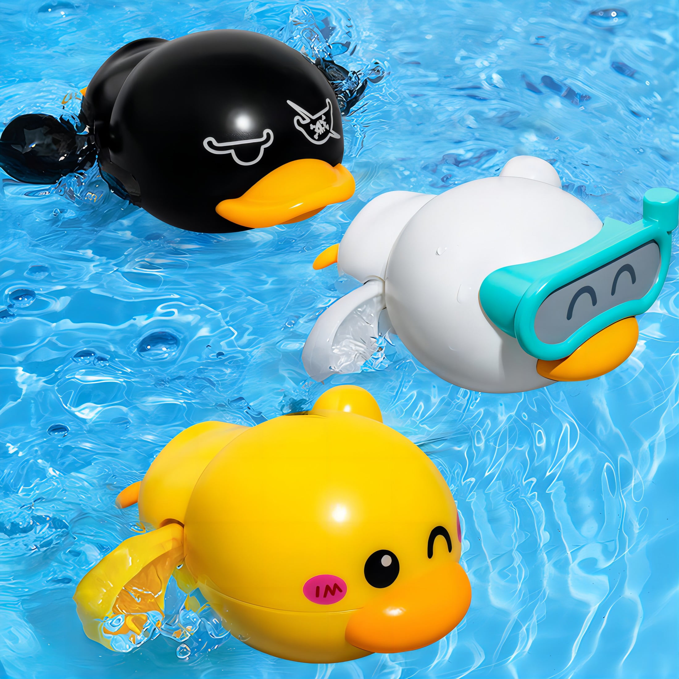 HACOCOLA Baby Bath Toys, Floating Swimming Duck Bathtub Water Pool Toys ...