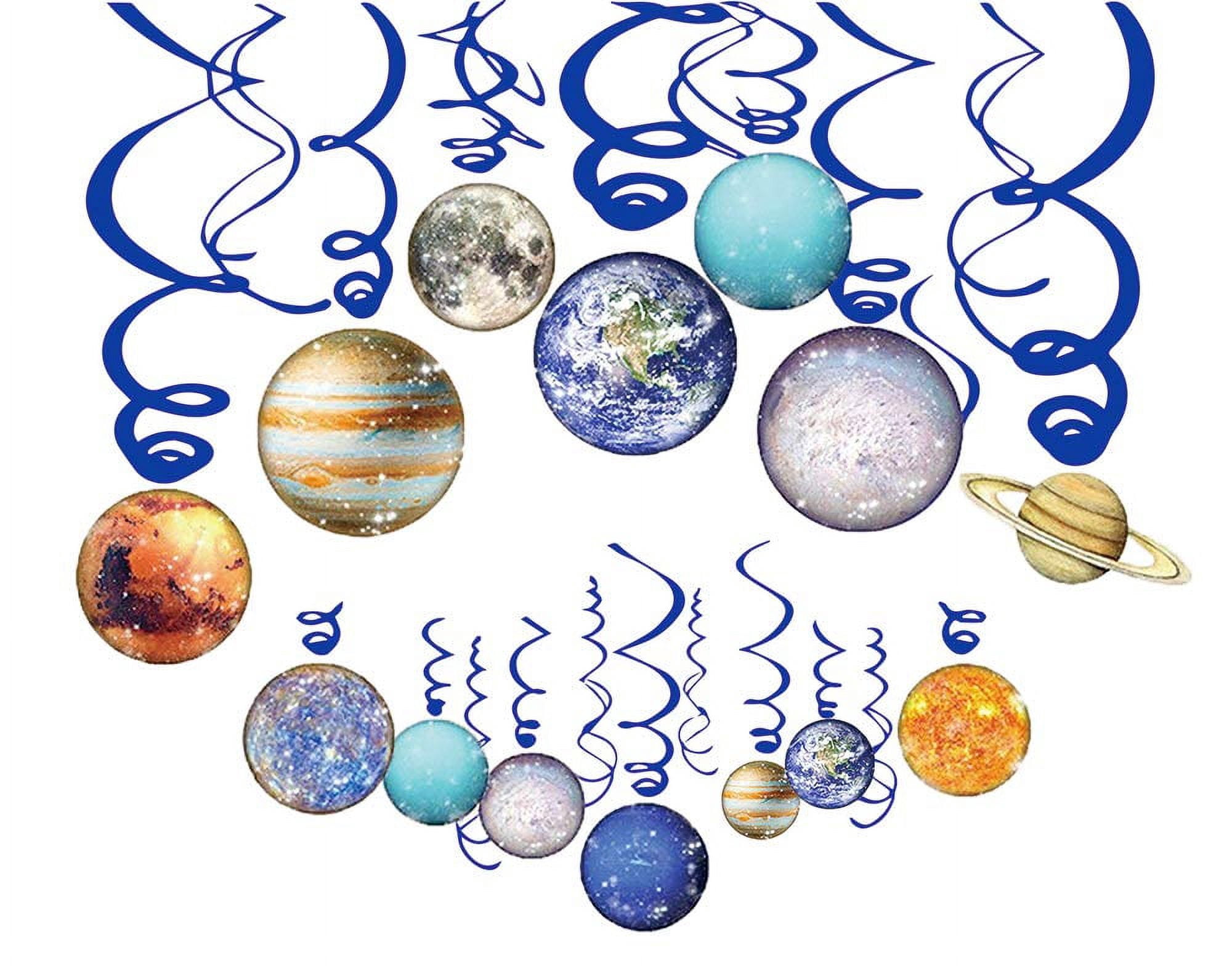HADEEONG Solar System Hanging IFF17 Swirl Party Supplies - Space Themed ...