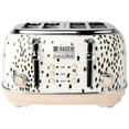 HADEN Retro Margate Poodle & Blonde 4-Slice Wide Slot Toaster, Spotted ...