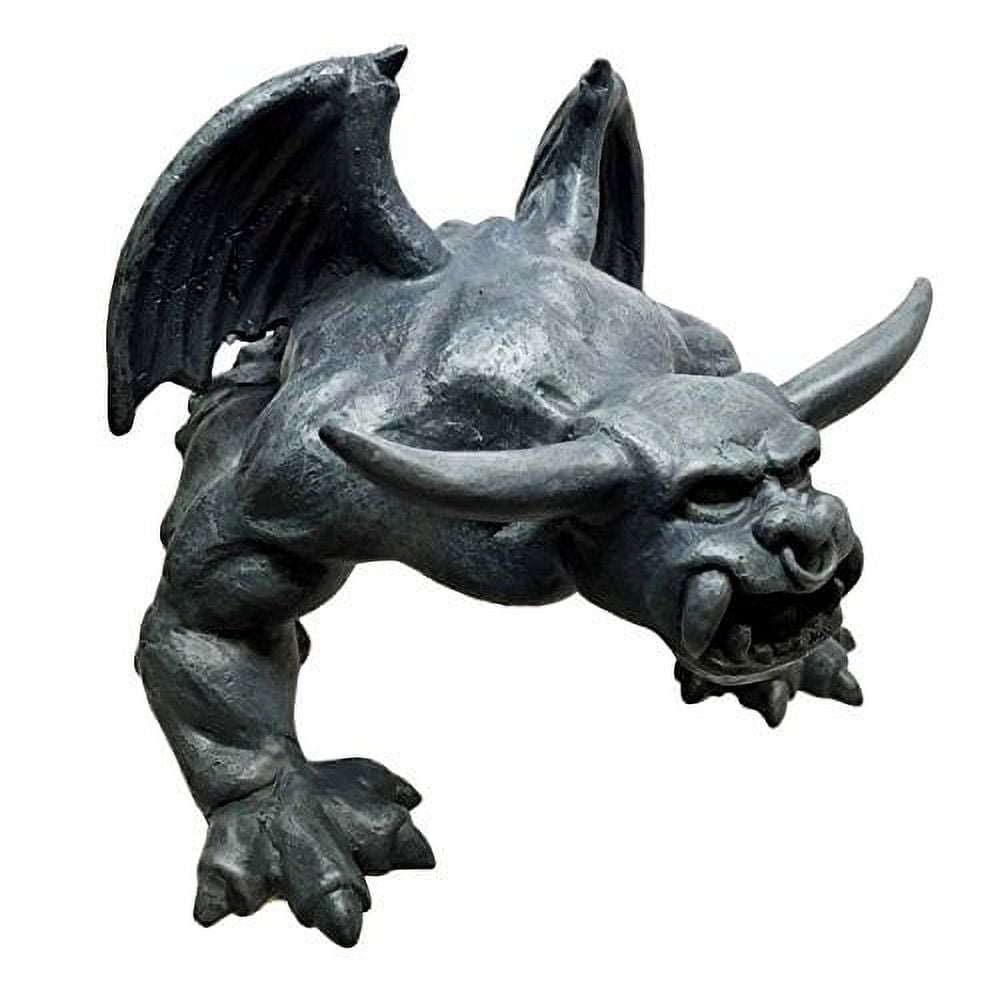 HADES HELL BULL HOUND GROWLING GARGOYLE SCULPTURE FAUX STONE FIGURINE ...