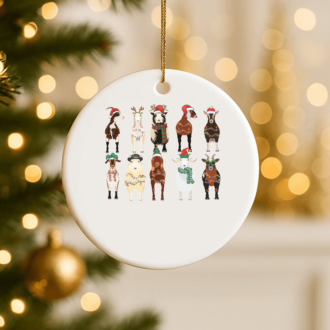 HADO Goat Season Ornament, Goat Lover Ornament, Season Farm Animals ...