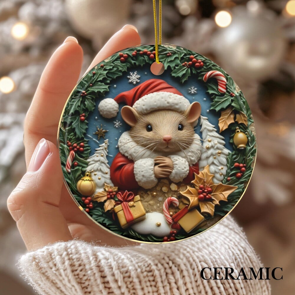HADO Mouse Chris.Tmas Ornament, Mice Chris.Tmas Decoration, Mouse Lover ...